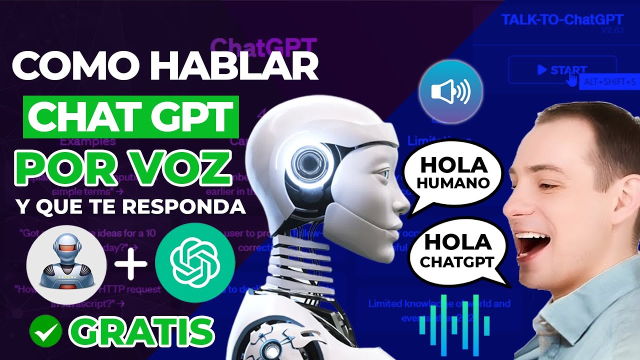 Cómo HABLAR CON ChatGPT POR VOZ y que te RESPONDA con VOZ GRATIS🤖🔊 ...