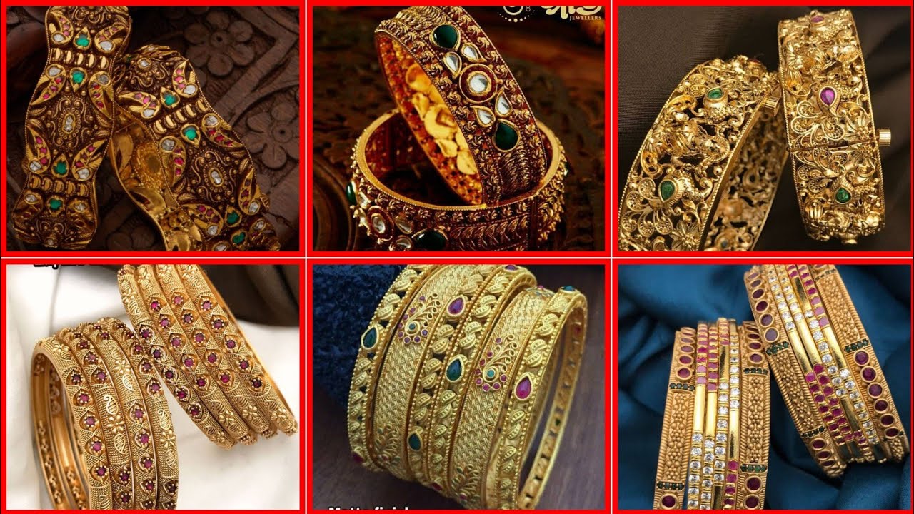 💯💫Matte Finish Multi Stone Bangles Traditional Matte Bangles Comes as a Set of 4 Bangles. - YouTube