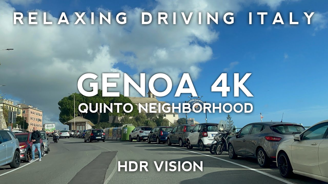 Driving Italy Genoa in 4K - Around Quinto Neighborhood - Italy Travel ...