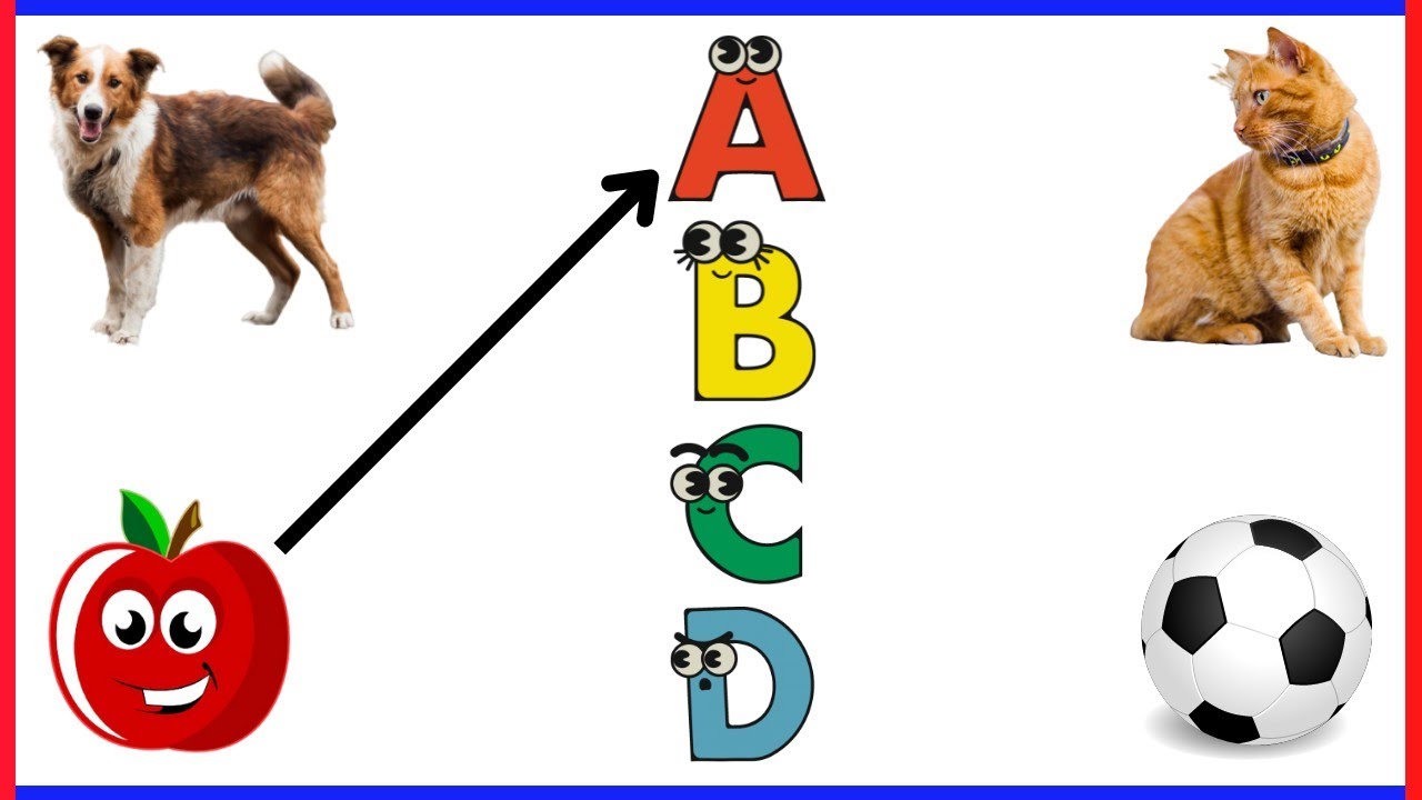 a for apple, b for ball | english worksheet for kindergarten | abcd ...