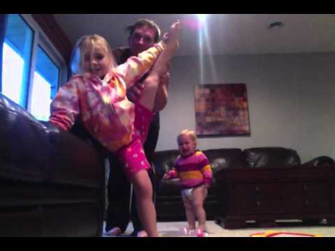 Kylin with daddy helping her