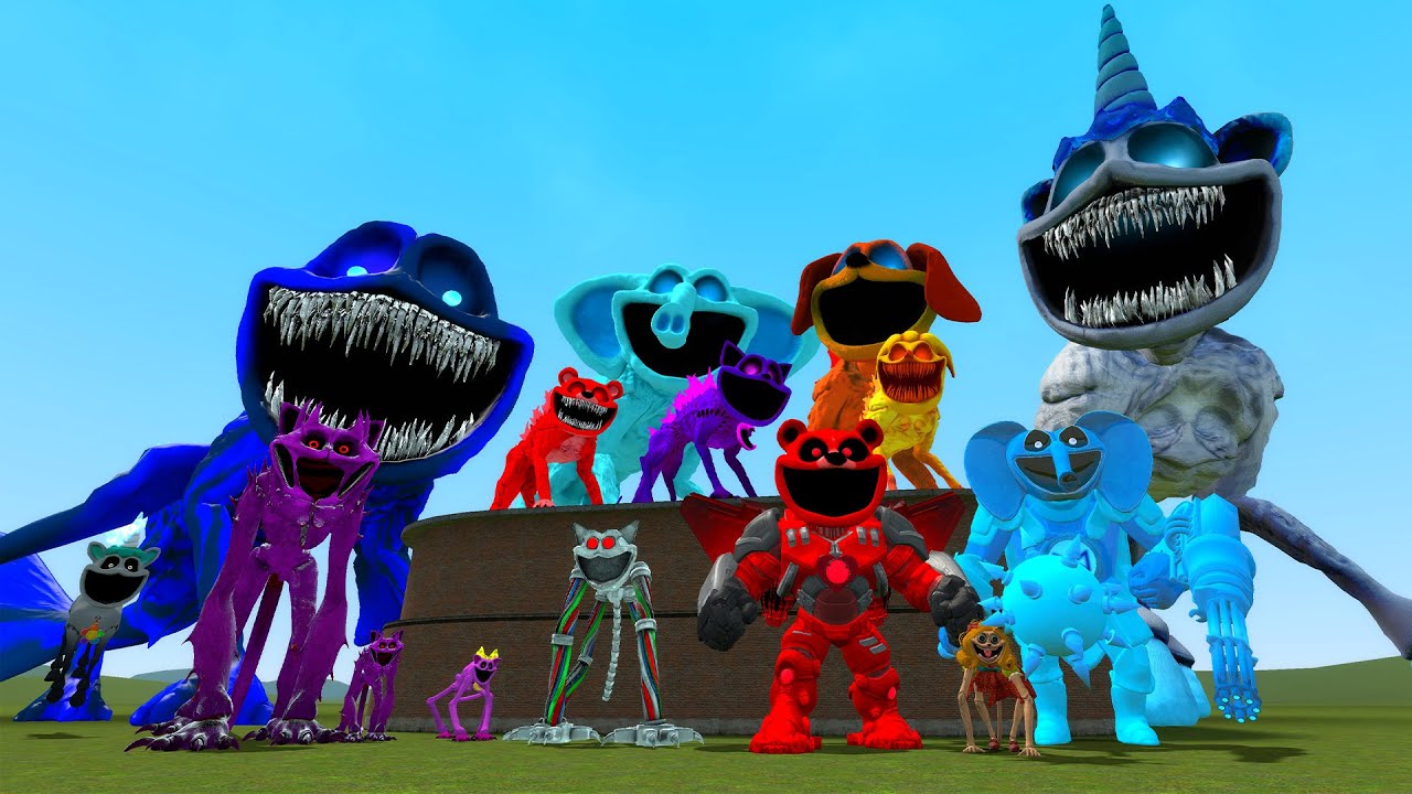 All Godzilla Smiling Critters Poppy Playtime in Garry's Mod - YouTube