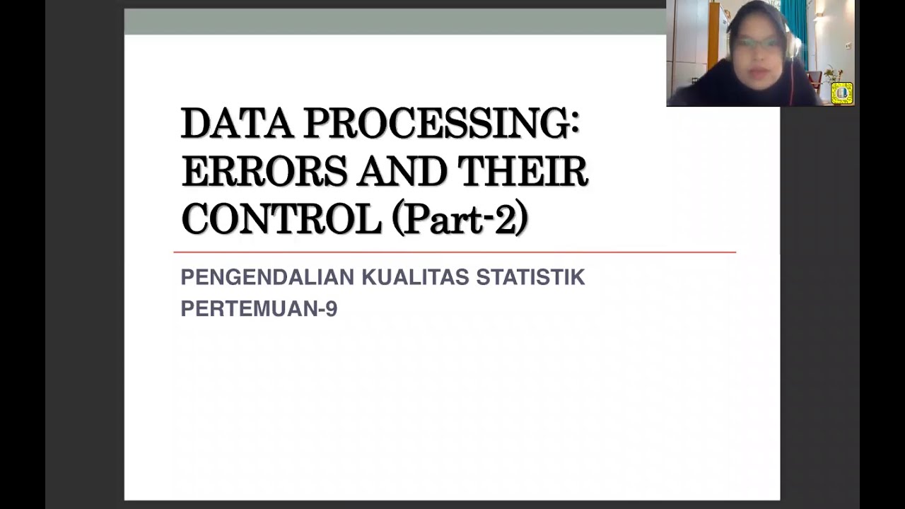 DATA PROCESSING:ERRORS AND THEIR CONTROL - YouTube