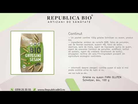 Grisine cu susan FARA GLUTEN Schnitzer, bio, 100 g - YouTube