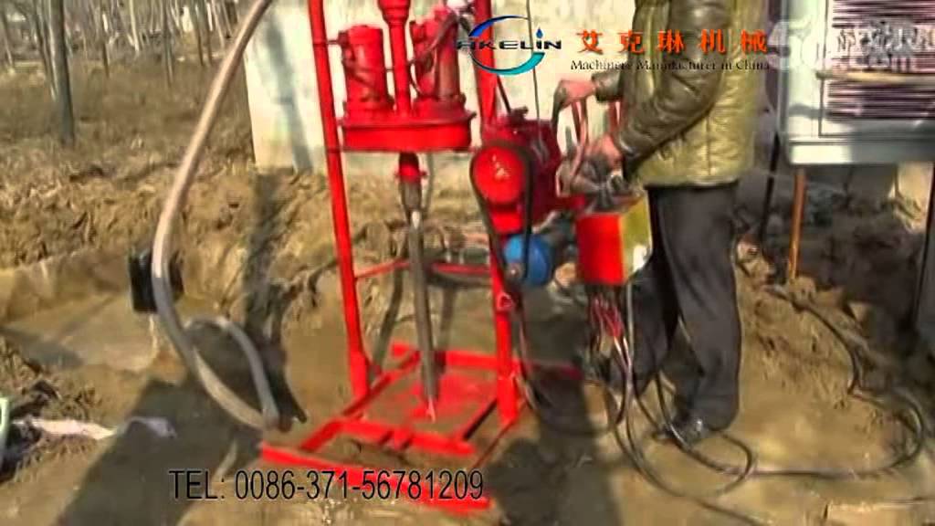 How to assemble and operate a portable water well drilling machine ...