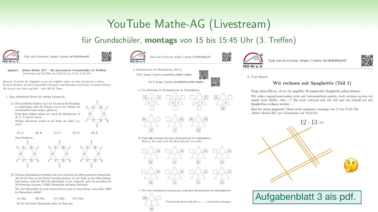 #3 | Mathe AG für Grundschüler | Spielen, Denken, Knobeln und Tüfteln ...