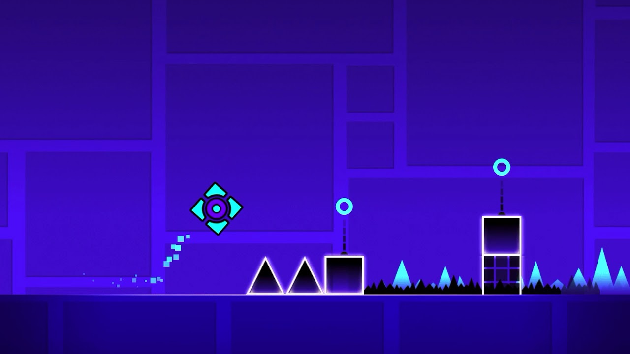 Completing the first level in geometry dash lite!! - YouTube