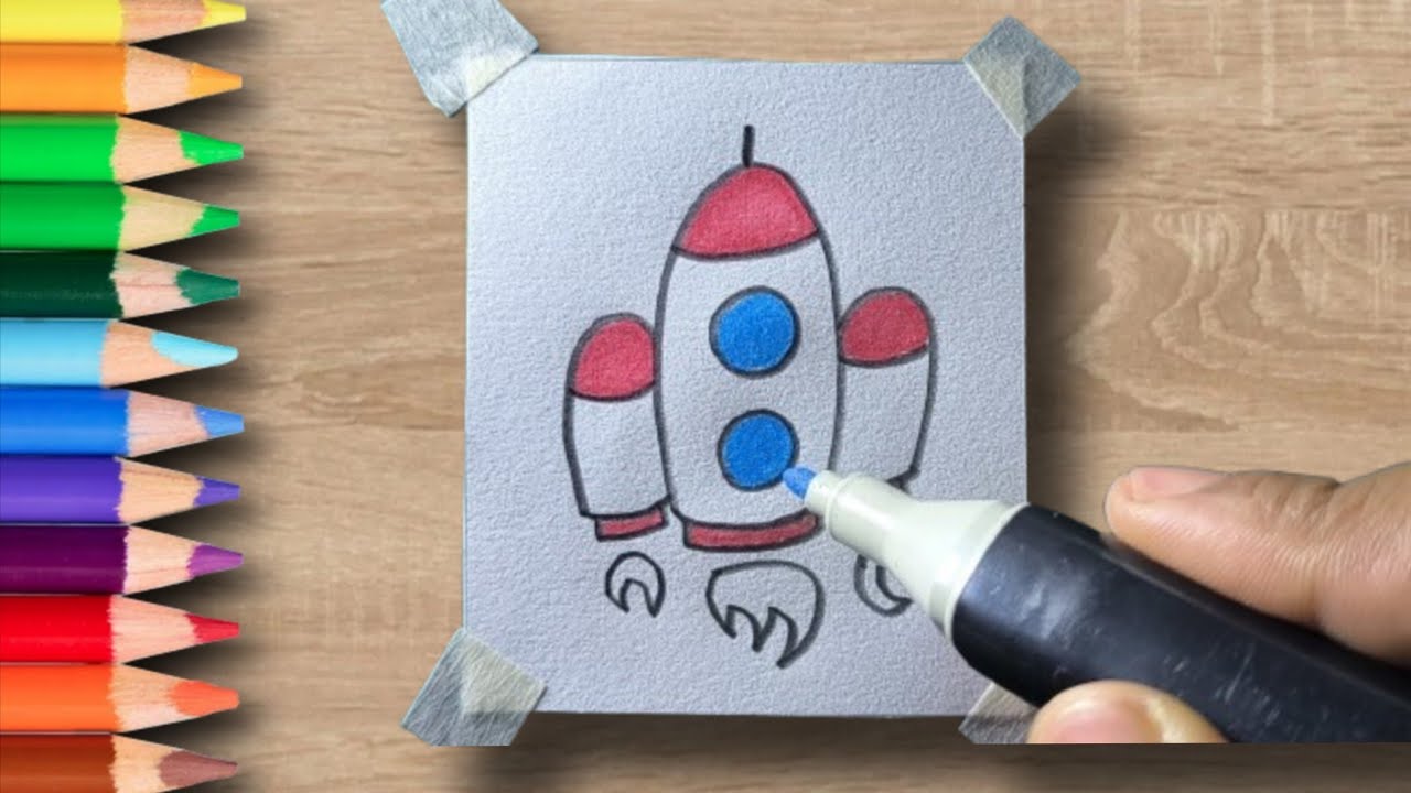 "Blast Off Your Art Skills: ★ How to Draw a Stunning Rocket Like a Pro ...
