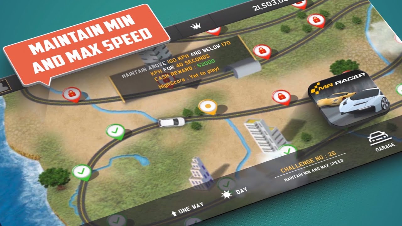 MR RACER - Challenge 26 - Maintain minimum and maximum speed! - YouTube