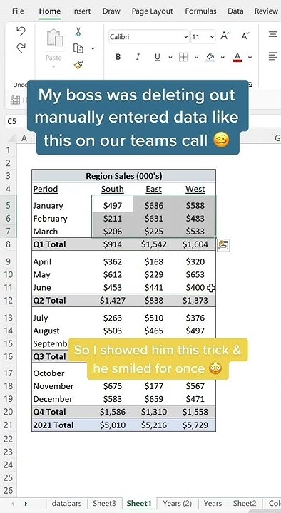 Delete data without deleting the formulas in a data table using this Excel hack #shorts #excel ...