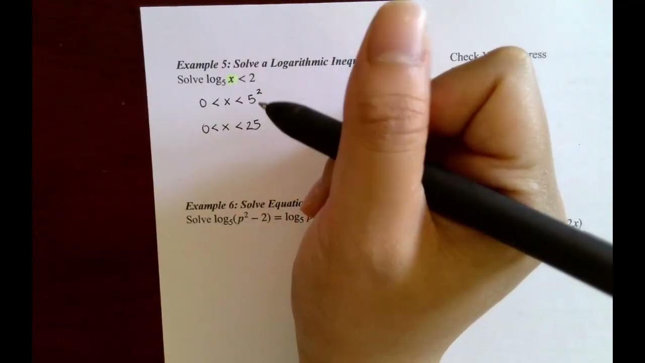 Alg 2 9-2 Logarithms and Logarithmic Functions - YouTube