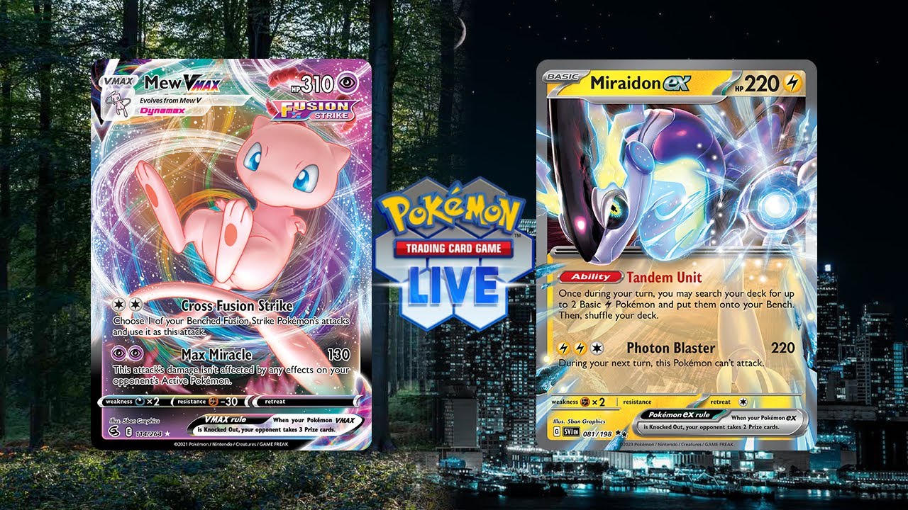Mew Vmax VS Miraidon ex PTCGL Match - YouTube