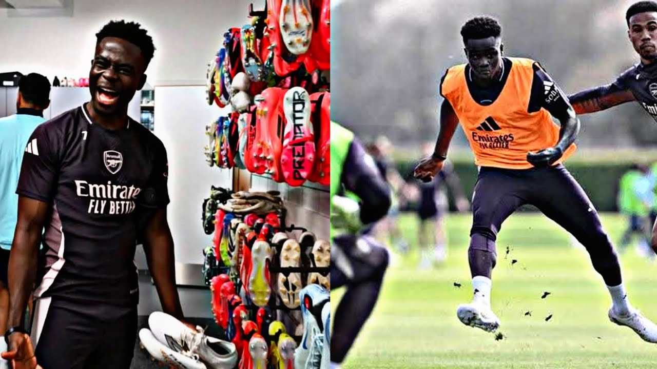 Bukayo Saka Back In Arsenal Training 🔥 - YouTube