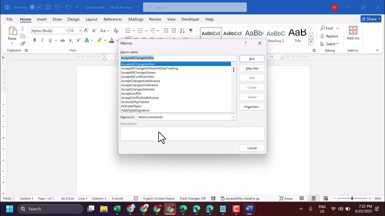 How to Show all Shortcut Keys in Microsoft Word - YouTube