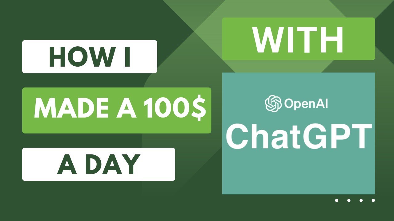 How I Made a 100$ a Day With Chat 💬 GPT #chatgpt #makemoneyonline - YouTube