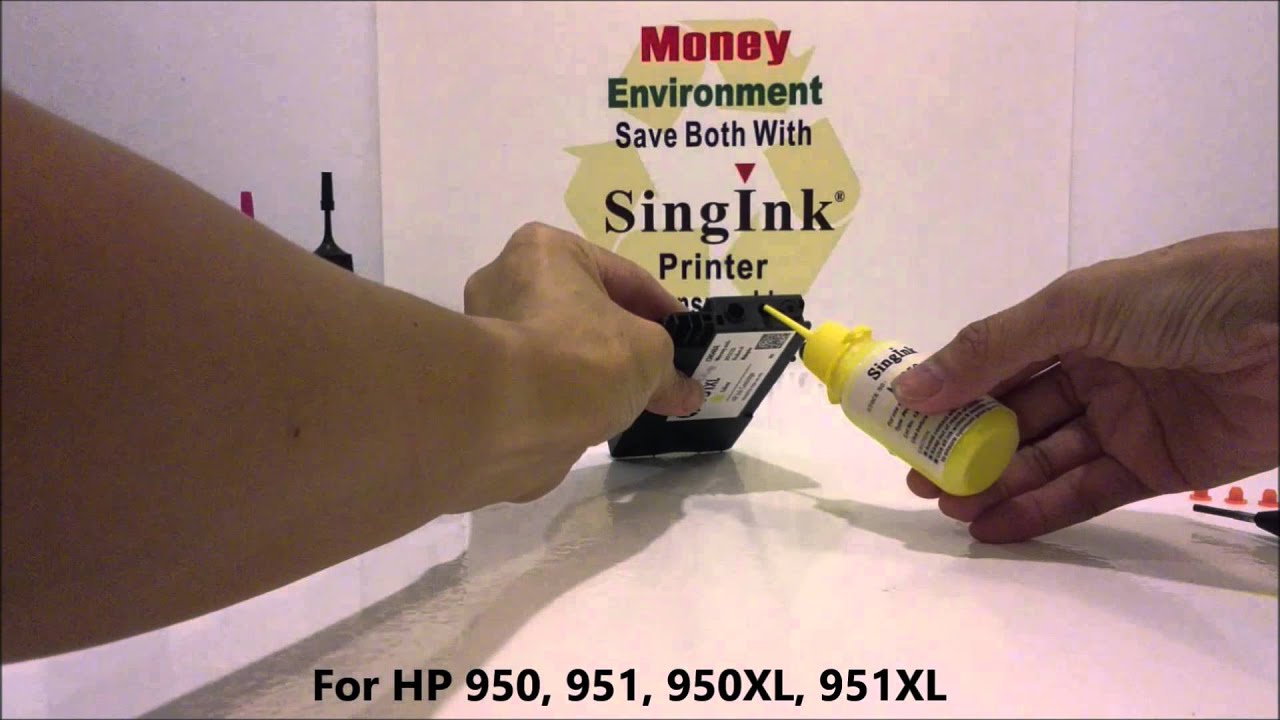 Ink refill For HP 950, 951, 950XL, 951XL - YouTube
