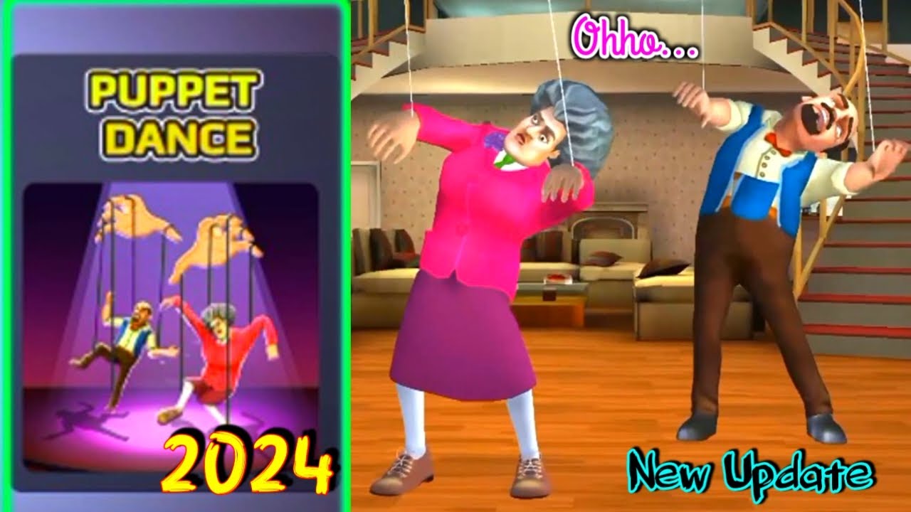 Scary Teacher Puppet Dance New Update | Scary Teacher Fun In The Sun ...