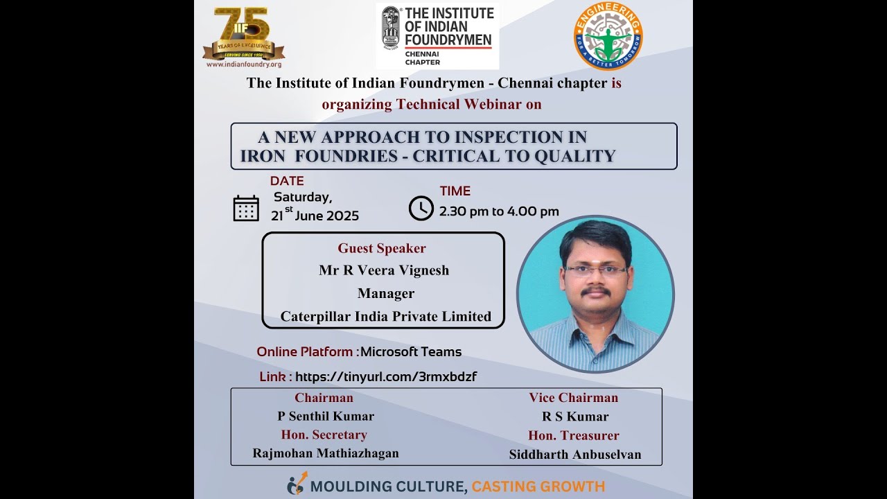 IIF Chennai chapter Webinar : A new approach to Inspection in Iron ...