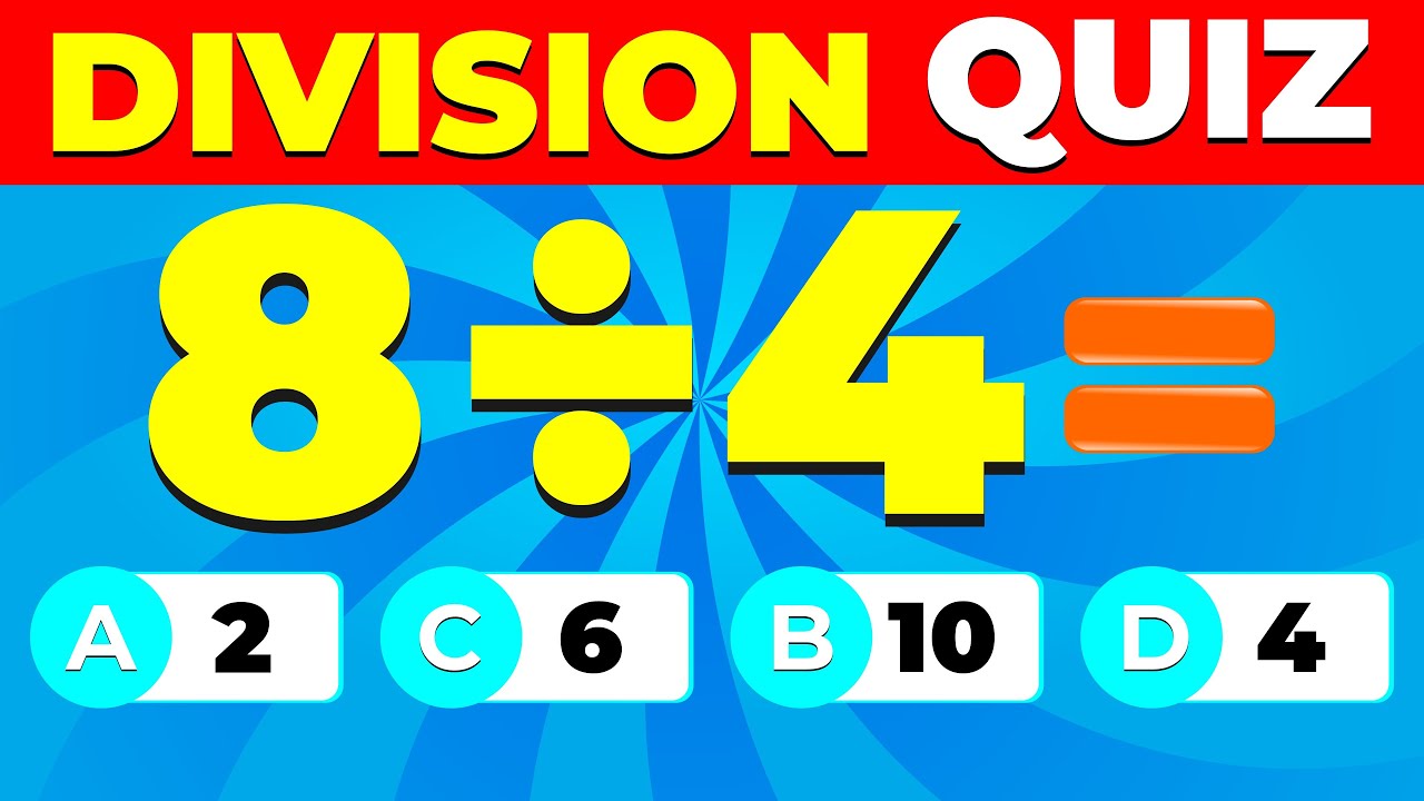 Class 4 Maths division questions. Fun division quiz for 4TH grade ...