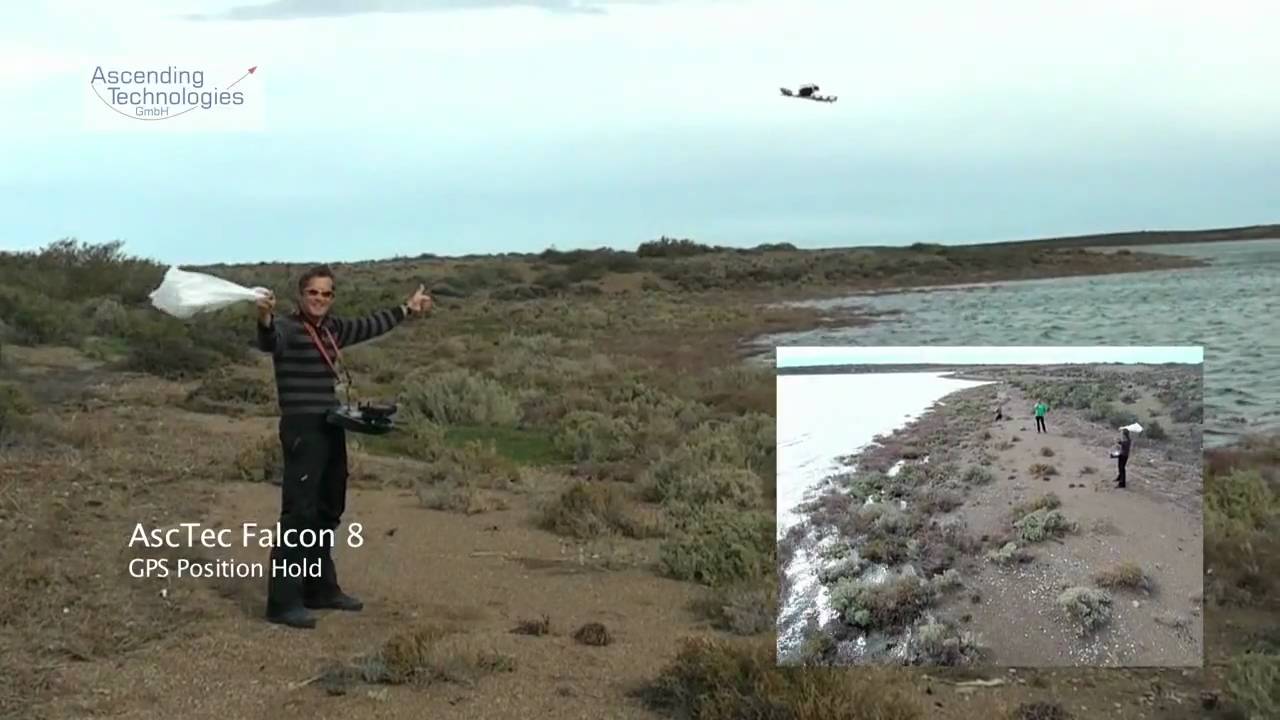 AscTec Falcon 8 in extremly windy conditions 08/2009 - YouTube