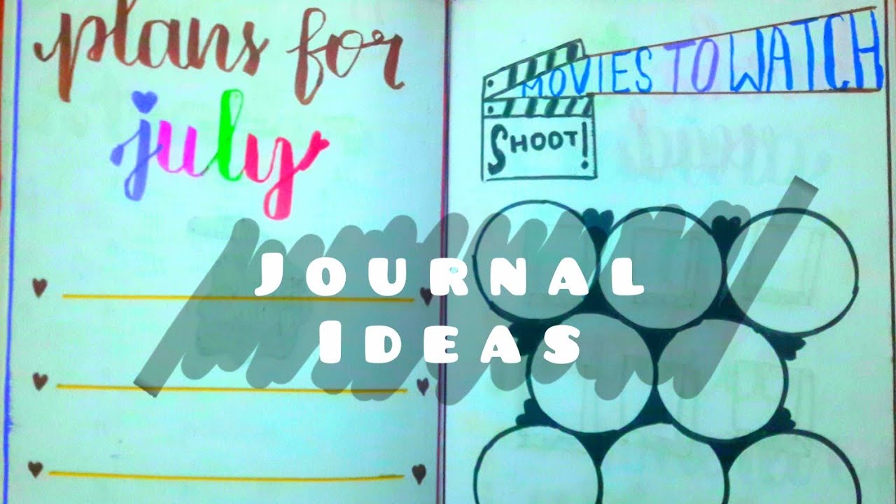 Journal ideas + how I made my july's Journal... - YouTube