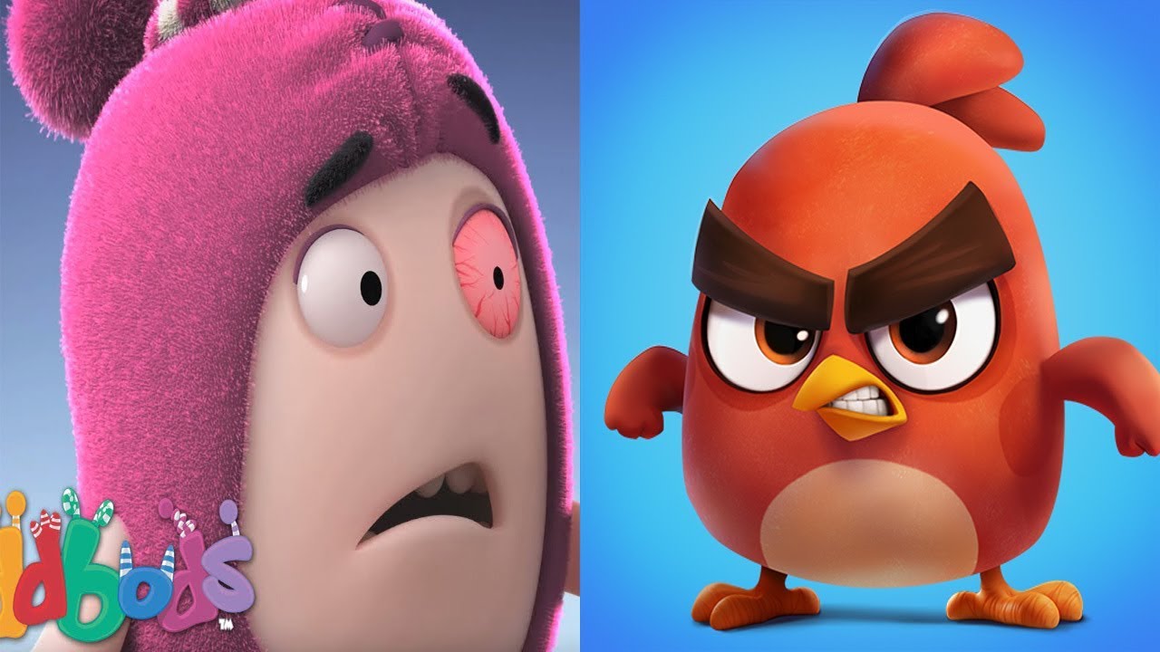 Oddbods Turbo Run NewT vs Angry Birds Dream Blast - YouTube