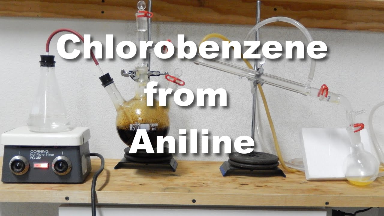 Chlorobenzene from Aniline via the Sandmeyer Reaction - YouTube