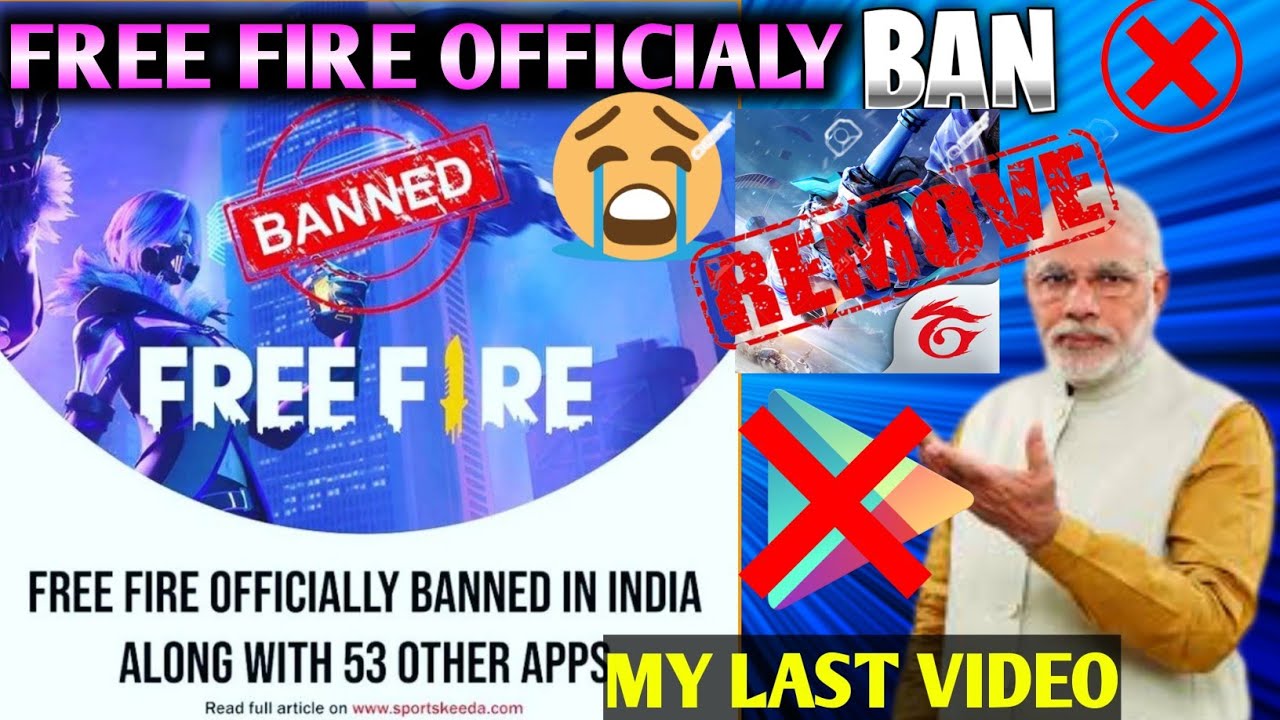 FREE FIRE BAN IN INDIA OFFICIALY😭 |GOVT BAN FREE FIRE |WHY FREE FIRE ...