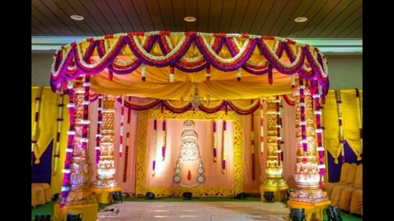 pelli mandapam# pelli pandiri# kalyana mandapam decorations - YouTube
