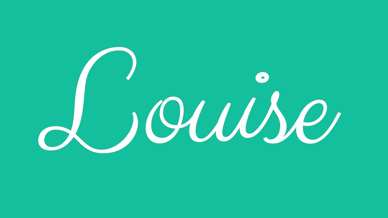 Learn how to Sign the Name Louise Stylishly in Cursive Writing - YouTube