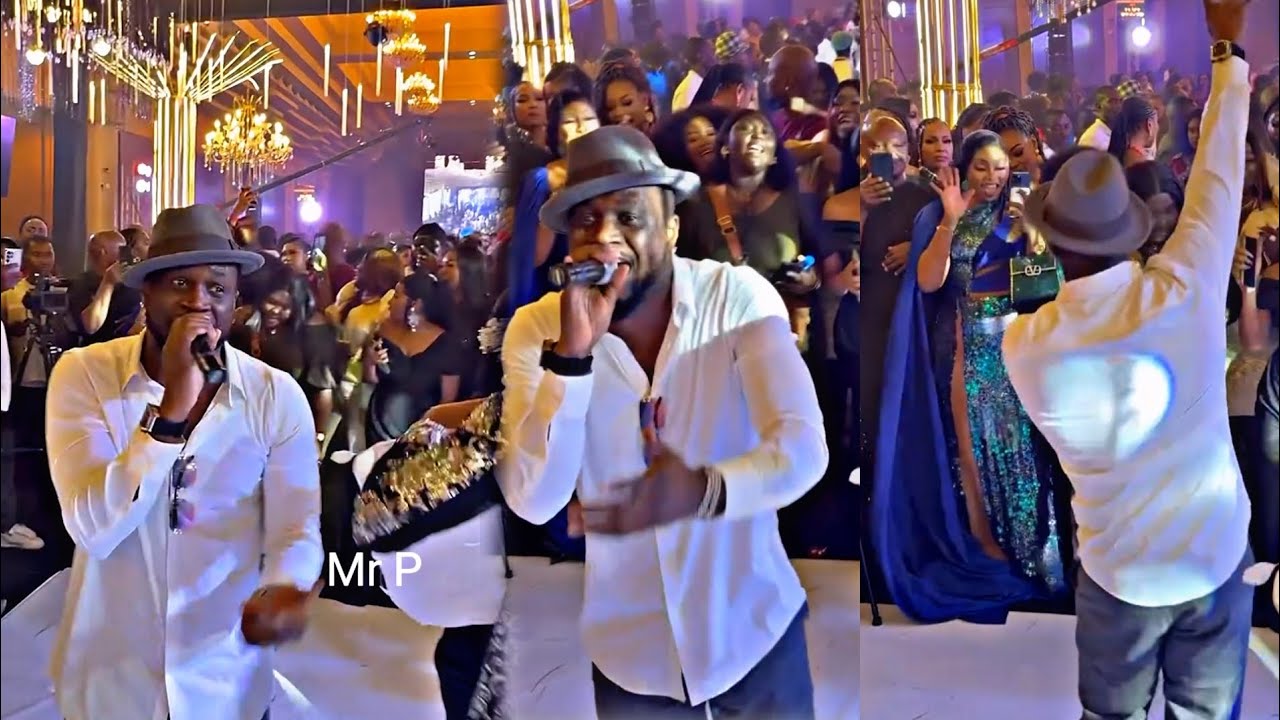 Peter of psquare performing his song WINNING at a wedding ceremony for ...