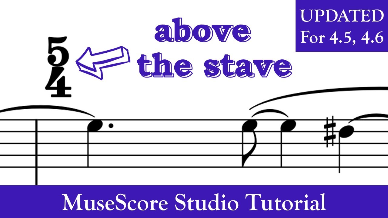 UPDATED: How to make Large Time Signatures Above The Stave in MuseScore ...