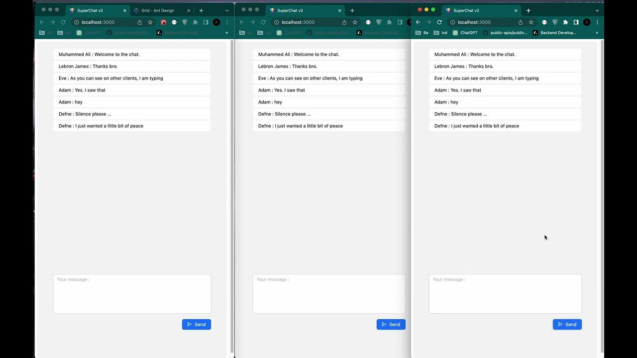 Realtime Chat App Demo using Websockets and Nest.js - YouTube