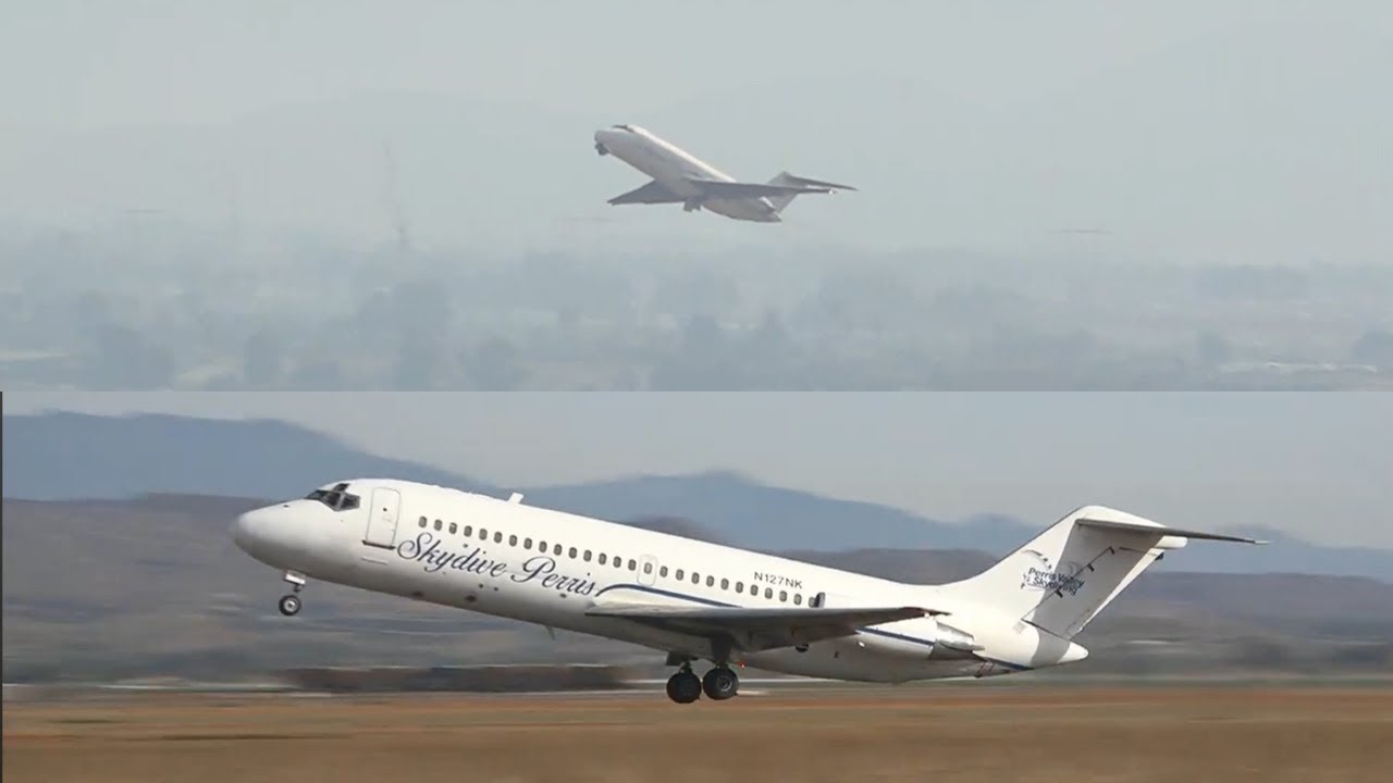 Skydive Perris McDonnell Douglas DC-9-21 Operations 12-28-24 - YouTube