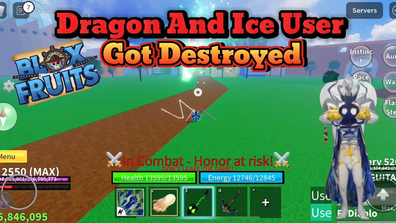 PVP against Dragon SPAMMER And Ice User.. (Blox Fruits) - YouTube