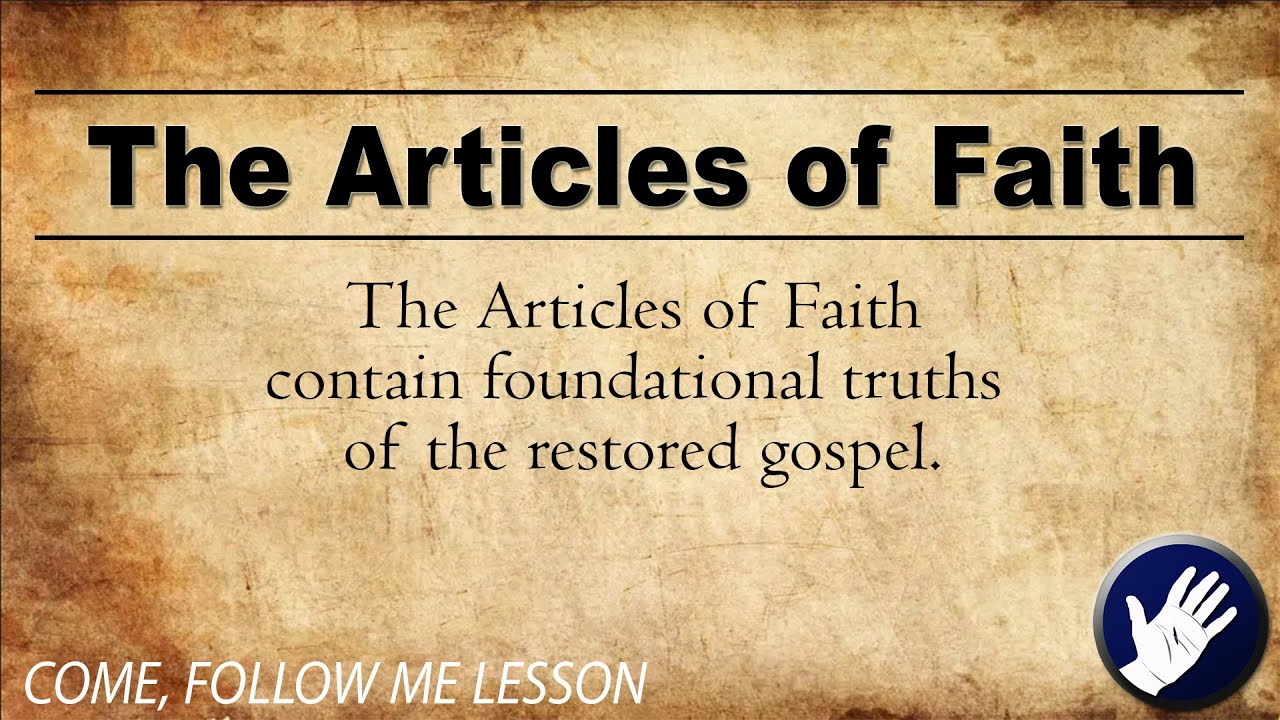 Come Follow Me, December 15, 2025, “The Articles of our Faith" - YouTube