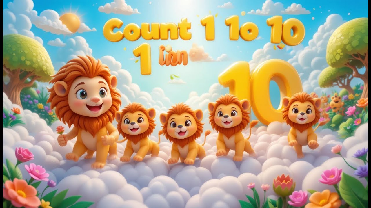 Lion Counting Song | Fun Number Learning for Kids - YouTube