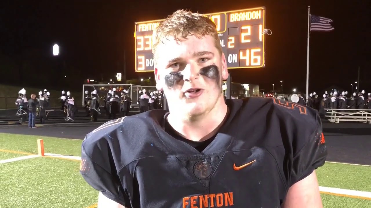 Northwestern recruit Josh Thompson on Fenton’s ninth league football ...