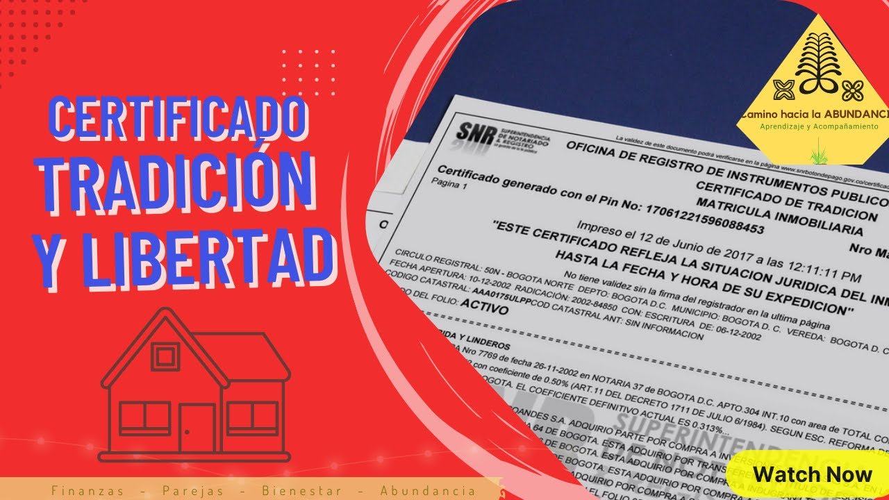 FÁcil Certificado Tradición Y Libertad Como Descargar Certificado De