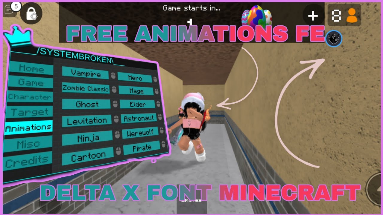 *OP* FREE FE ANIMATIONS - DELTA X FONT MINECRAFT APK | ROBLOX | DELTA X ...