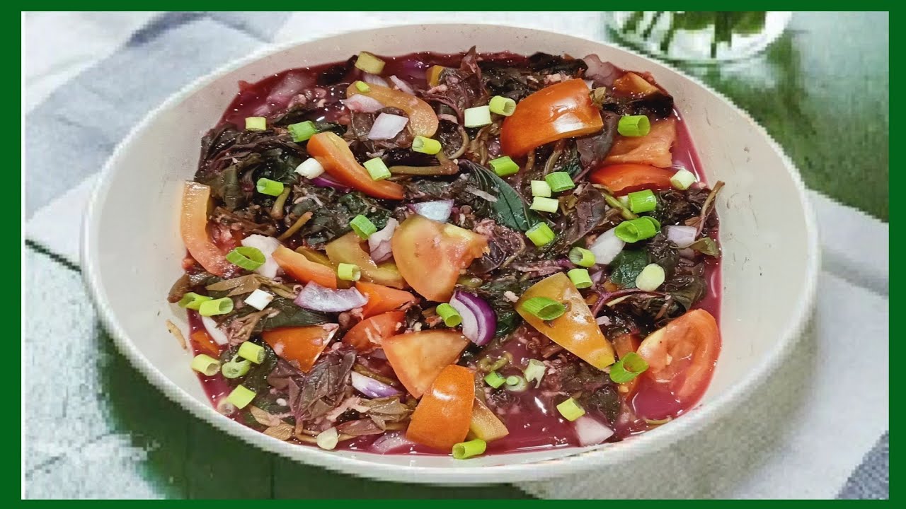 Quick And Easy Camote Tops Salad/Appetizer - YouTube