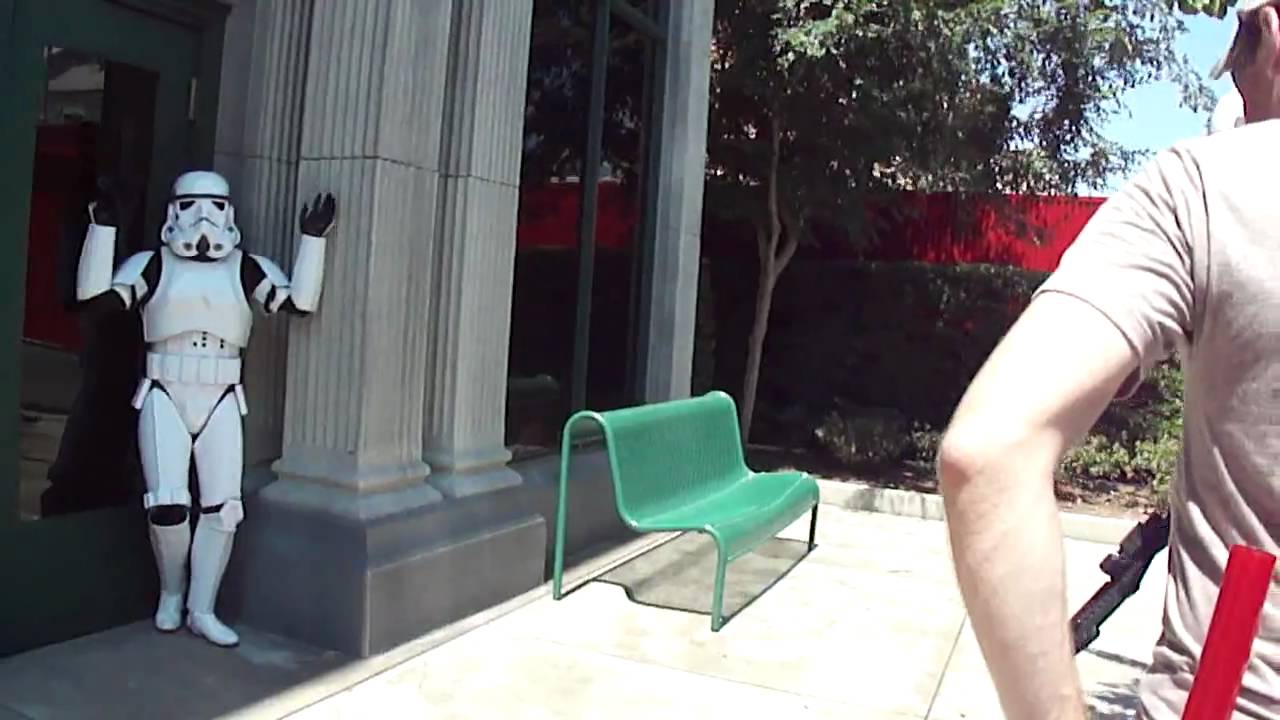 Storm Troopers goofing around in Disney - YouTube