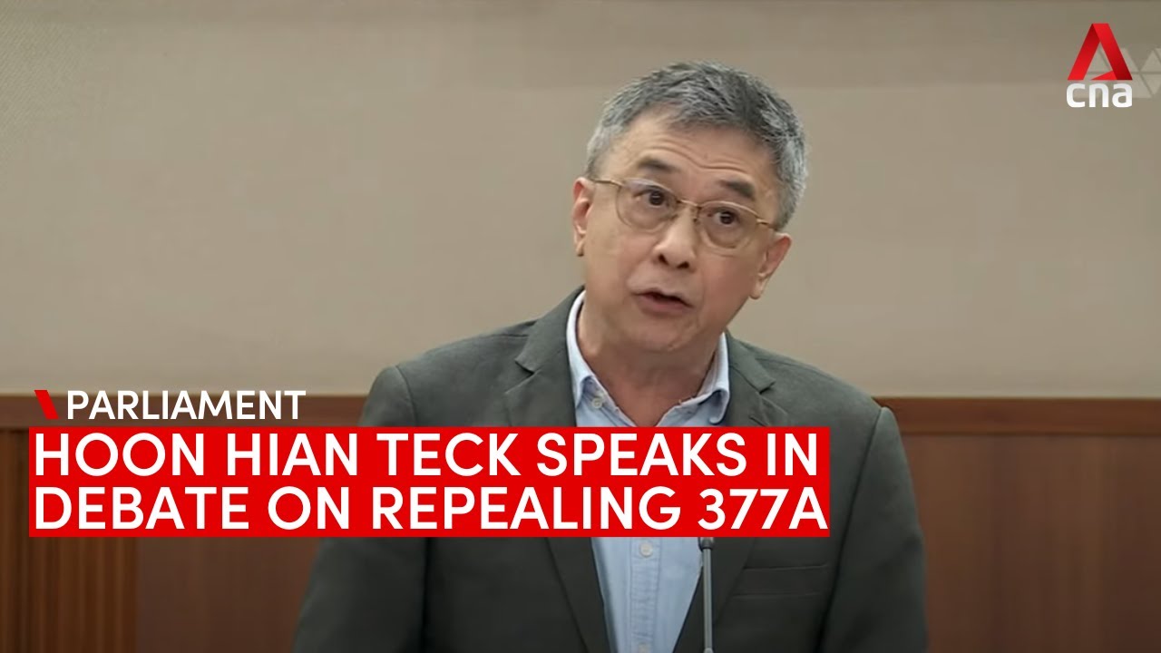 Hoon Hian Teck speaks in debate on repealing Section 377A - YouTube