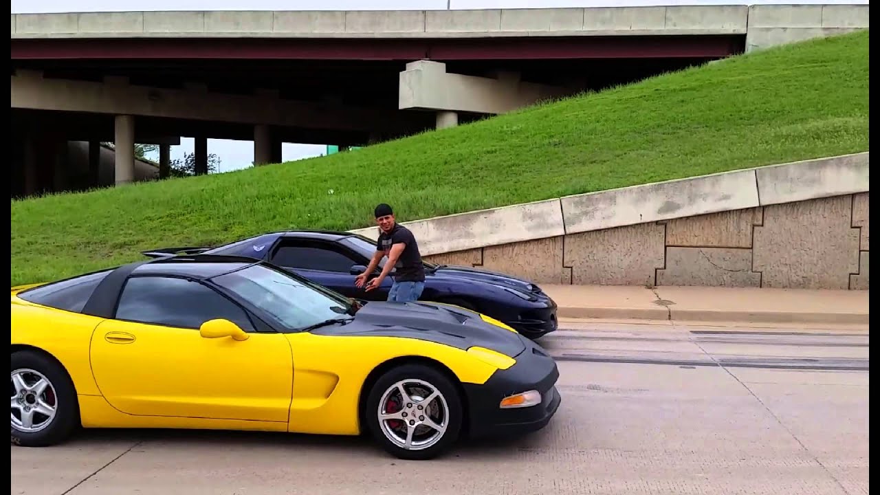C5 vette vs trans am race for cash - YouTube