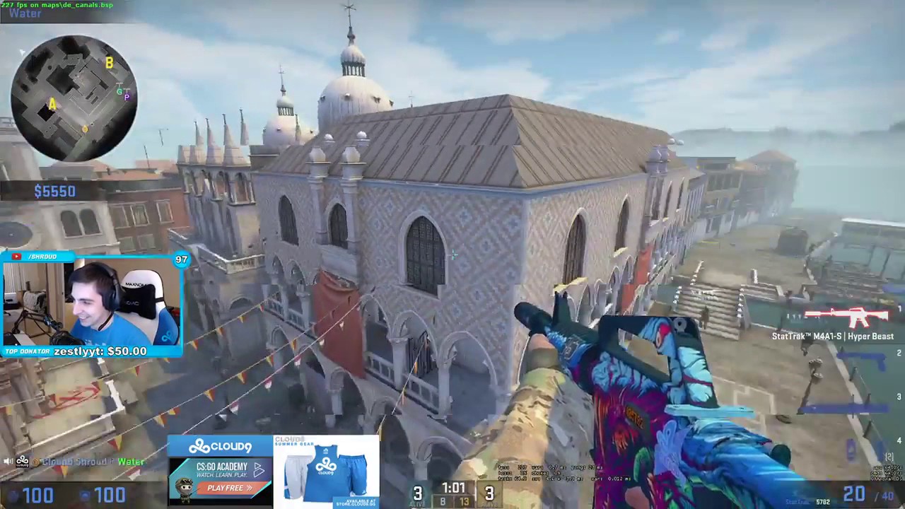 CS:GO - Shroud INSANE Boost/Skywalk GLITCH on Canals! (New Map) - YouTube