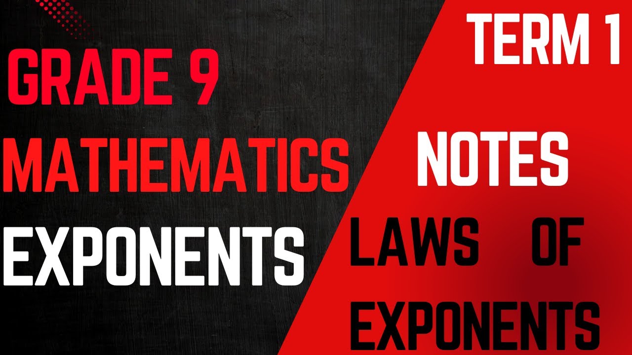 Mathematics Grade 9 Exponents - Laws of Exponents Introduction ...