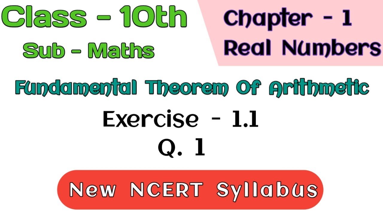 Exclusive First Look at class 10 real numbers (Fundamental Theorem Of Arithmetic) Part 01 - YouTube