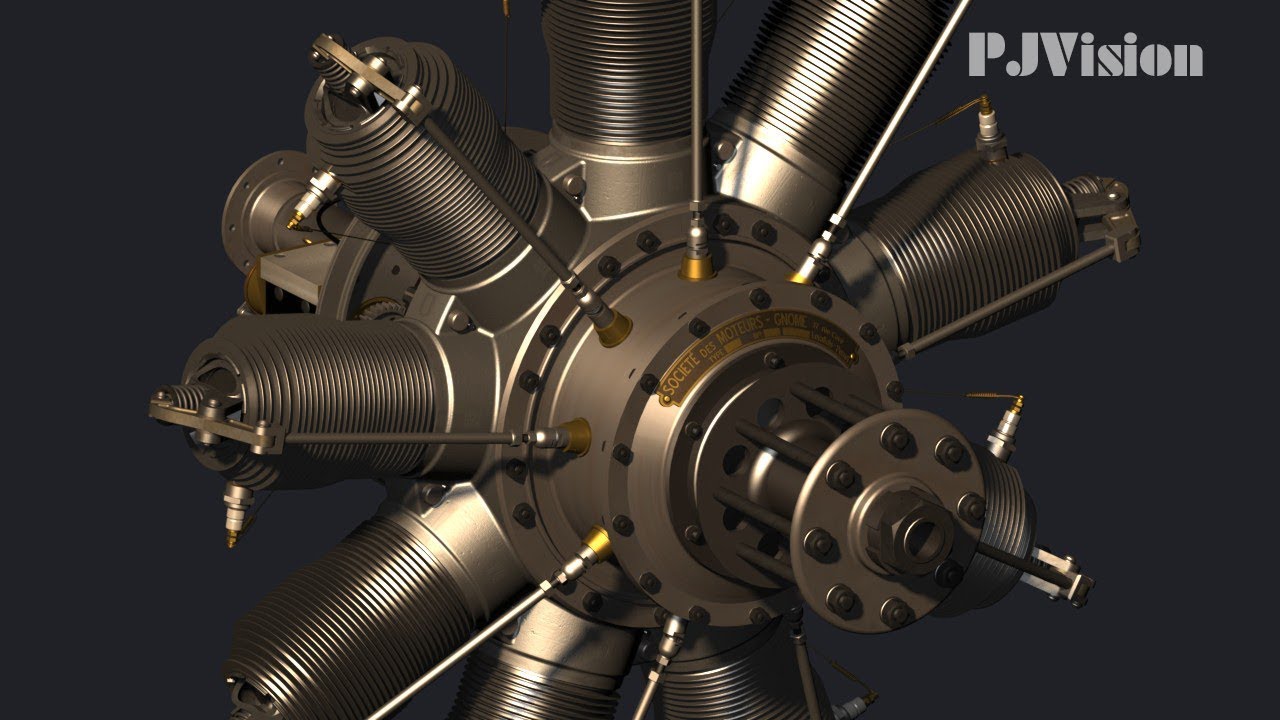 Gnome 9-B2 (Monosoupape) Assembly movie (HD) - YouTube