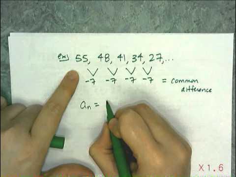 Writing Explicit Formulas for Arithmetic Sequences - YouTube