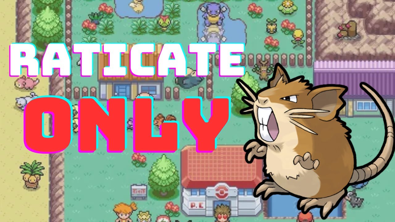 Can you beat Pokemon Fire Red with only Raticate? | POKEMON FIRE RED ...